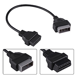 Burappoi 14 Pin to 16 Pin OBD2 Adapter Connector Diagnostic Cable for Nissan Female Interface Popular