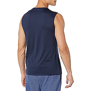 Amazon Essentials Men's Tech Stretch Muscle Shirt, Navy, Large