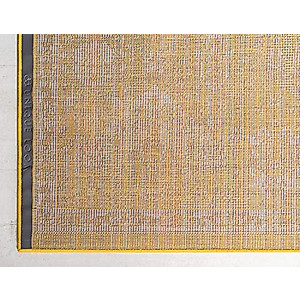 Unique Loom Penrose Collection Area Rug - Blake (8' x 10' Rectangle, Yellow/ Beige)