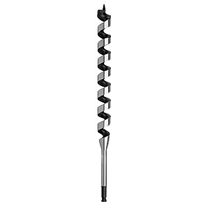 IRWIN WeldTec Auger Wood Drill Bit 1-1/4" X 17" (3043015), Black