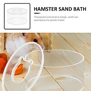 POPETPOP hamster bathroom reptile sand chinchilla bath house chinchilla cage accessories hedgehog wheel critter nation viewer hamster cage toilet bathtub bathroom supplies Acrylic daily use