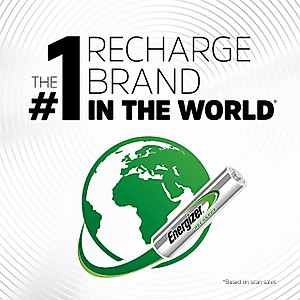 Energizer Recharge Power Plus AA 2300 mAh Rechargeable Batteries, Pre-Charged, 4 Count