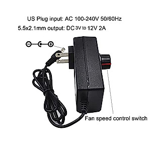 110V 220V BBQ Fan Barbecue Heating Stove 12V Air Blower Cooking Grill Fan Adjustable Speed Charcoal Fire Starter 9733 97mm