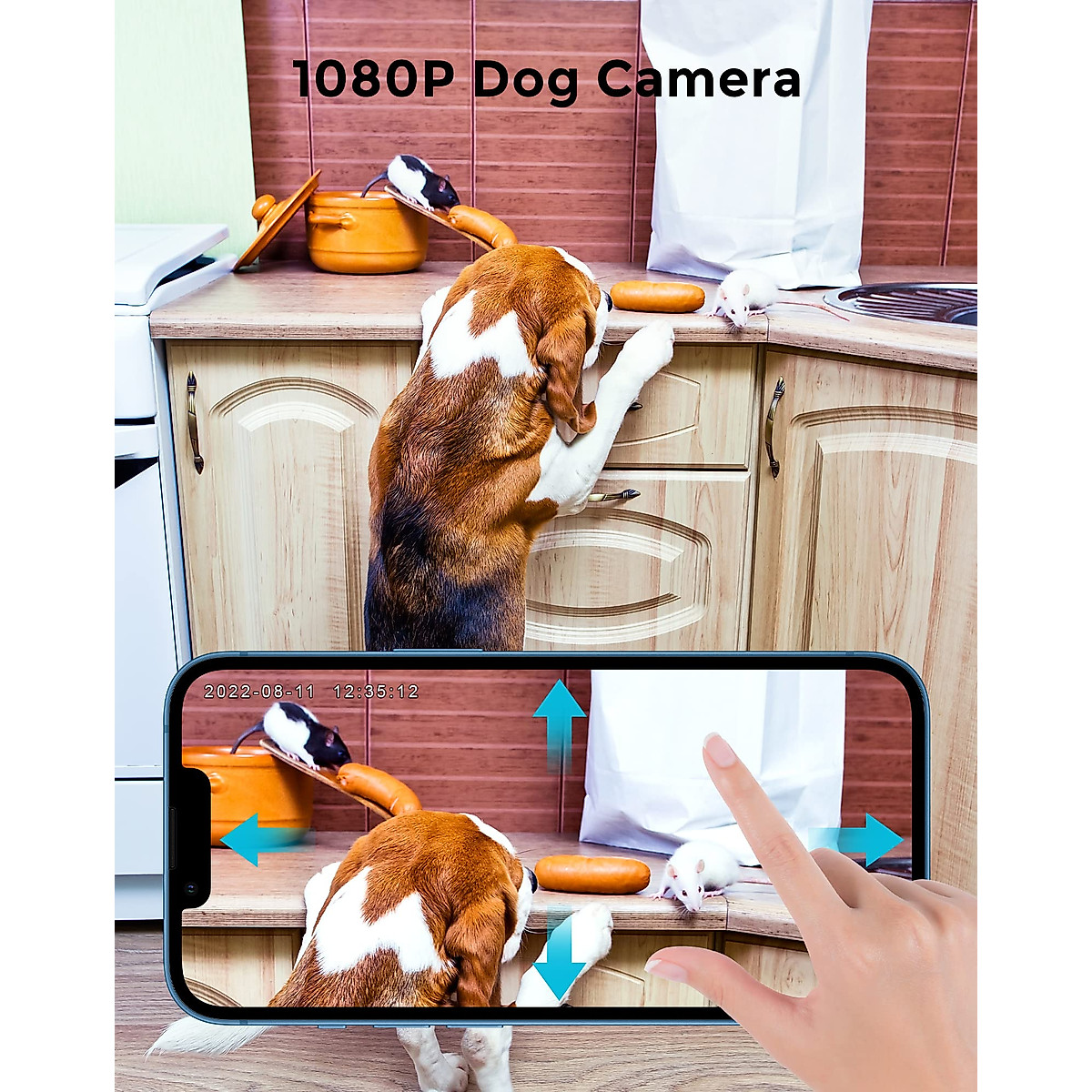 LaView Security Cameras for Home + 2X 32GB SD Cards, PT Home Security Camera System with Motion Detection, Two-Way Audio, Night Vision, Indoor WiFi Camera for Baby/pet, Alexa, USA Cloud Service