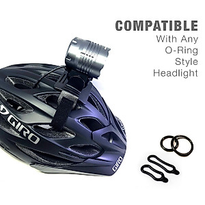Stupidbright Bike Light Helmet Mount for Cree Powered LED Bicycle Lights. Gemini, Magicshine, Stupidbright SB1, SB1600, SB2600, SB3000, Night Provision BX-300