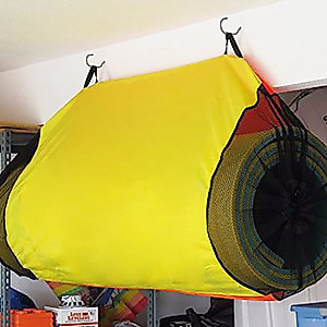 Aqua Lily Pad ACC-SB-XL-Y Nylon Storage Bag with Mesh Inserts and Mounting Hooks, Fits 16, 20, & 22 Foot Pads, Yellow
