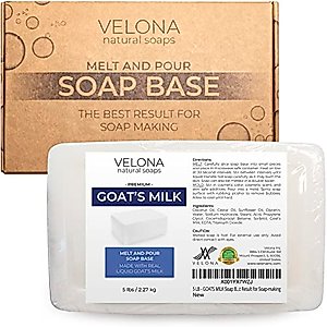 velona 5 LB - GOATS MILK Soap Base SLS/SLES free | Melt and Pour | Natural Bars For The Best Result for Soap-making