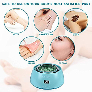 Waxkiss 16.9oz Digital Electric Hot Wax Warmer Machine for Hair Removal Touch Control Display Wax Heater for Melt Hard Wax -Teal Green