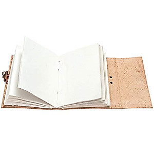 Leather Journal for Women - Unlined 5x7 Notebook for Writing with Lock – Cute Small Travel Journals with Embossed Heart Cover for Daily Drawing, Journaling – Valentines Wedding Gifts for Womens