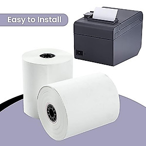BAM POS 3 1/8" x 230' Thermal Paper Rolls - Comes in Bright White Color - Crisp & Clear Images - BPA Free - Ideal for POS System (10 Rolls Per Case)