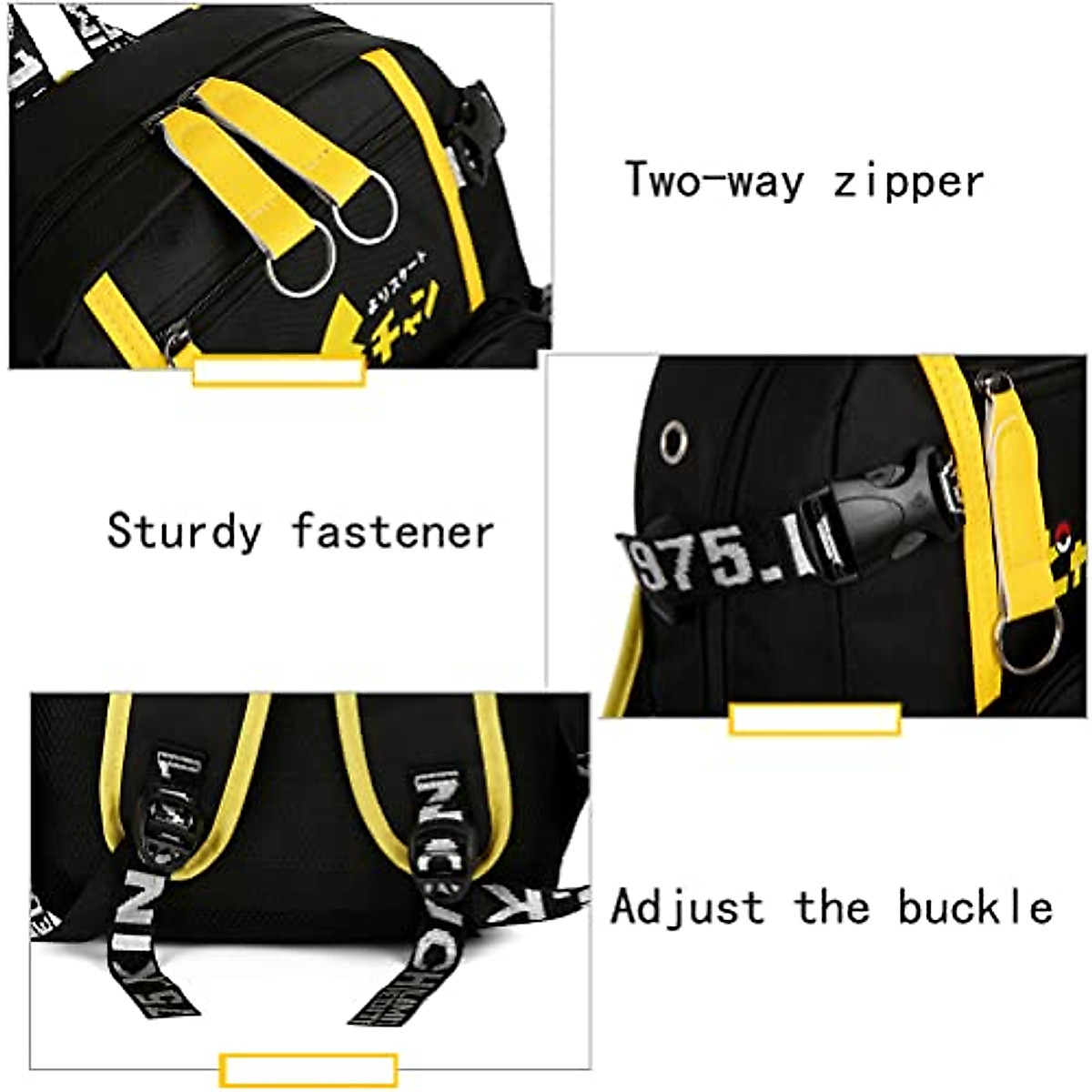 WZCSLM 15.6 Inch Stylish Computer Backpack Teens Bag College School Casual Daypack With USB Port Business Backpack Laptop Bag for Cartoon Glow at nightPattern (lightning)