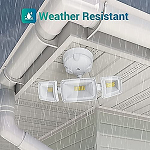 USTELLAR 55W Flood Lights Outdoor, Switch Controlled LED Flood Light Outdoor 5500LM 5000K, IP65 Waterproof Exterior Security Light,Outside Spotight for Garage Eave Yard 2 Pack (White)