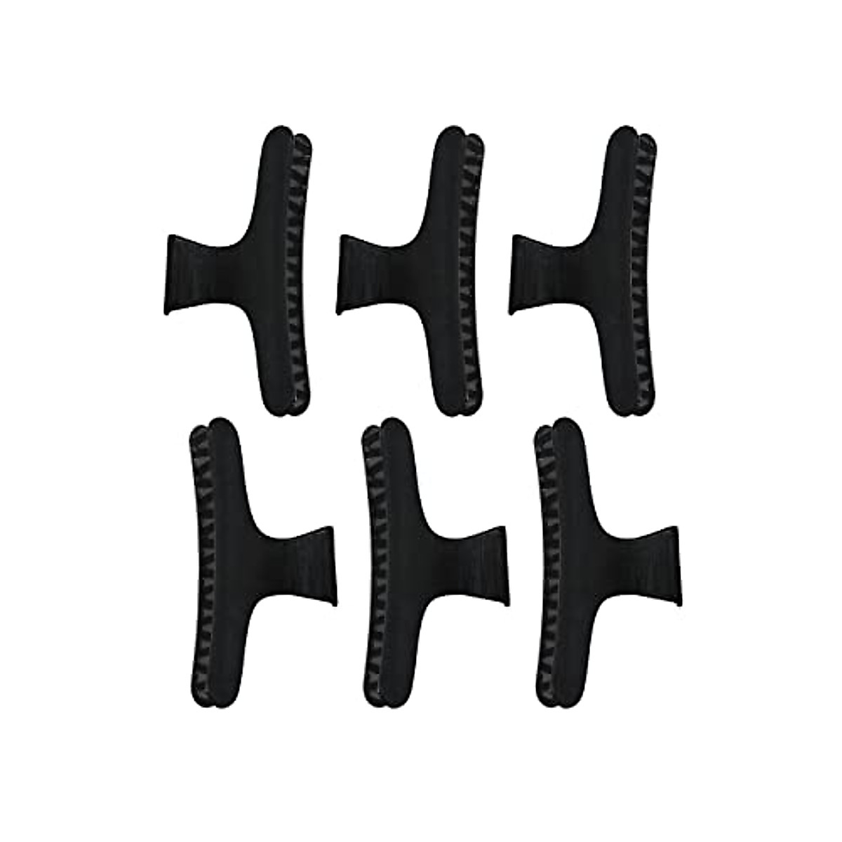 Kitsch Butterfly Clamp for Hair Sectioning - Hair Clips for Women | Hair Claw Clips for Thick and Thin Hair | Hair Accessories for Girls & Teens, 6pcs (Black)