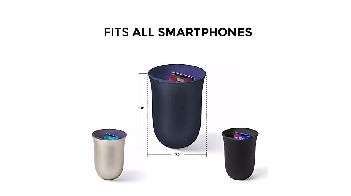Lexon OBLIO Wireless Phone Charger with UV Light Sanitizer, QI ...