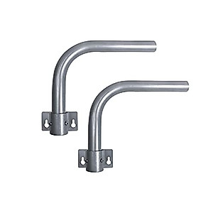 Mounting Arm for Barn Light,Area Light Extension Mounting Arm for Outdoor Security Yard Light,Pole Mount for Dusk to Dawn,Solar Streetlight,Standard Mounting O.D. 1.7inch(42mm),Silver Housing,Sturdy
