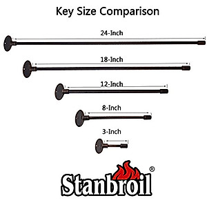 Stanbroil Universal 3-Inch Gas Valve Key Fits 1/4" and 5/16" Turn Ball Valve for Gas Fire Pits and Fireplaces, Antique Copper
