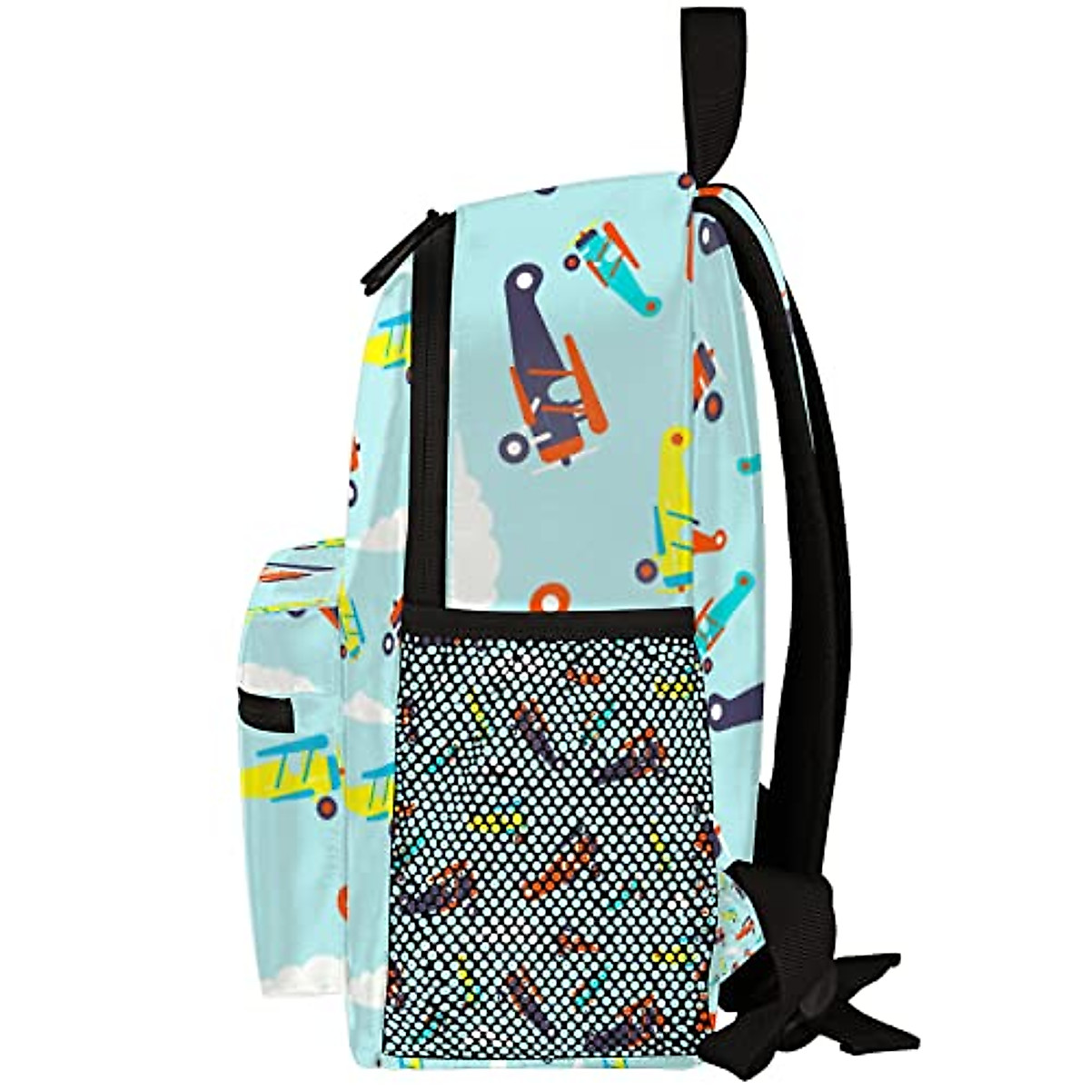 Cartoon Airplane Kids Backpack for Boys Cute Cool Toy Airplane Mini Toddler Backpacks Back to School Bookbag for Nursery Daycare Preschool Kindergarten 12 inch