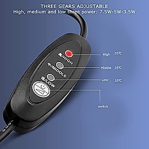 Small Reptile Heating Pad,6x3 inch USB Reptile Heat Pad with 3 Level Adjustable Function USB Heating Pad Pet Dog Heating Pad Terrarium Heat Mat for Lizards,Tortoise,Pets Seedling Small Animals