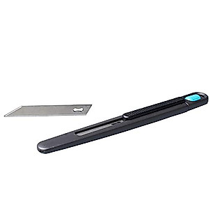 Precision Pen Knife Safety Box Cutter - Self Retractable, Slim, Adjustable blade length with Turning Knob - Perfect for Trimming, Crafts, Packages and PCB Board Work, Ideal for Cast Vinyl Company.…