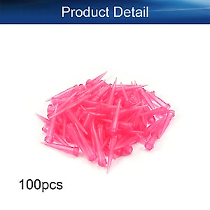 Auniwaig 100PCS Plastic Tapered Pinhead 20 Gauge TT Adhesive Dispensing Tip 0.64mm Tip ID Smoothflow Tapered Tips Dispensing Needle Tips Accessory Parts for Glue Epoxy Dispensing