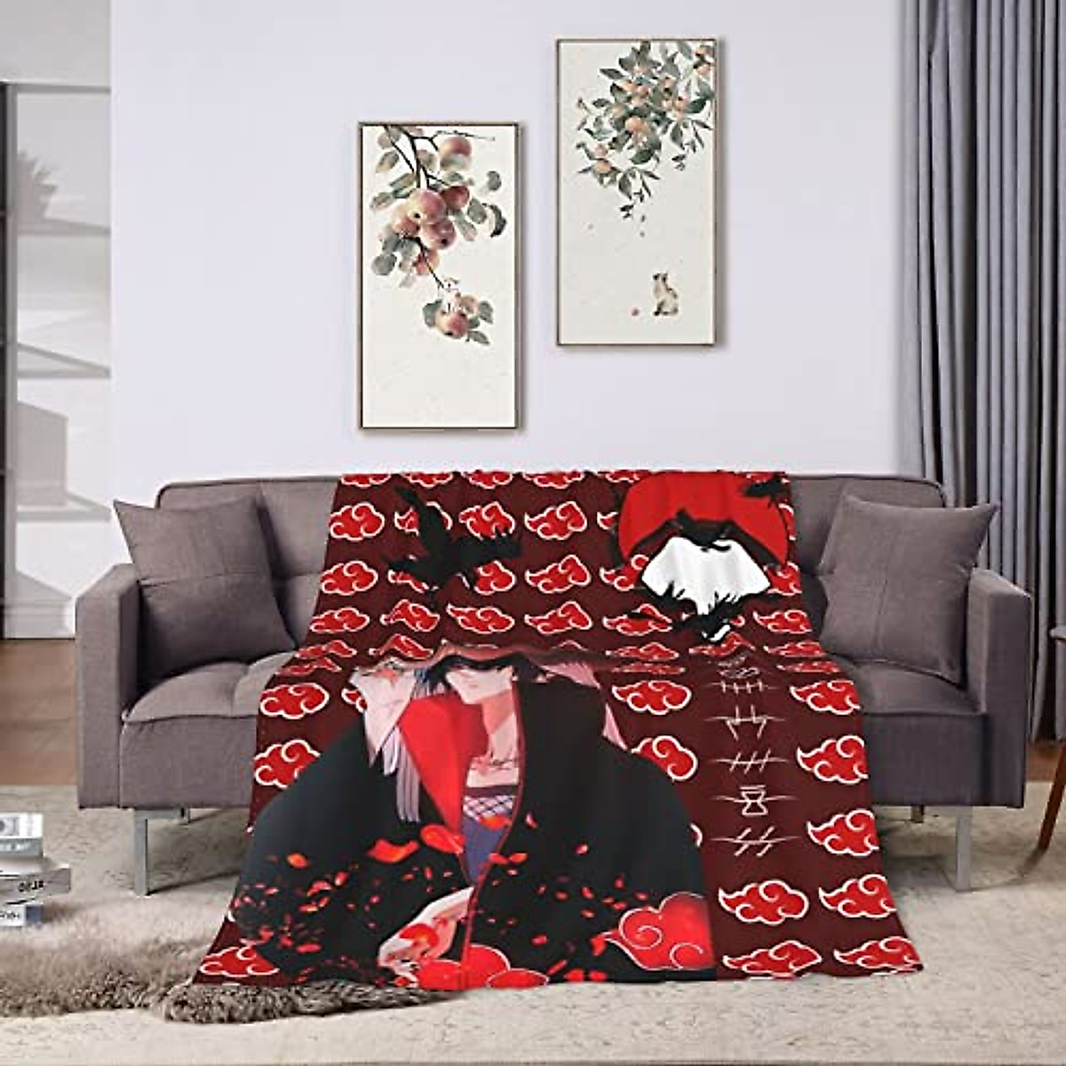 WsdFM Anime Blanket, Throw Blanket for Couch Bed Sofa Fleece Blankets Super Soft Fuzzy Warm Cozy Flannel Fleece Bed Blanket Lightweight Decorative Living Room 50*40inch