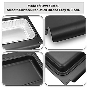 Grease Catcher with 10 Pack Aluminum Grease Cup Liners for Weber Spirit/Spirit II 200/300 Genesis and Genesis II LX200/300 Series Grill, Replacement Part Drip Pan for Weber Traveler 67047 83156 6415