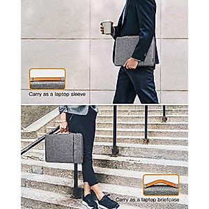 Inateck 13-13.5 Inch 360 Protective Laptop Sleeve Carrying Case Bag Compatible with 13 Inch MacBook Air/Pro M2/M1 2022-2012, 14 Inch MacBook Pro M1 2021 M2 2023, Surface Pro X/9/8/7/6/5/4/3, Gray