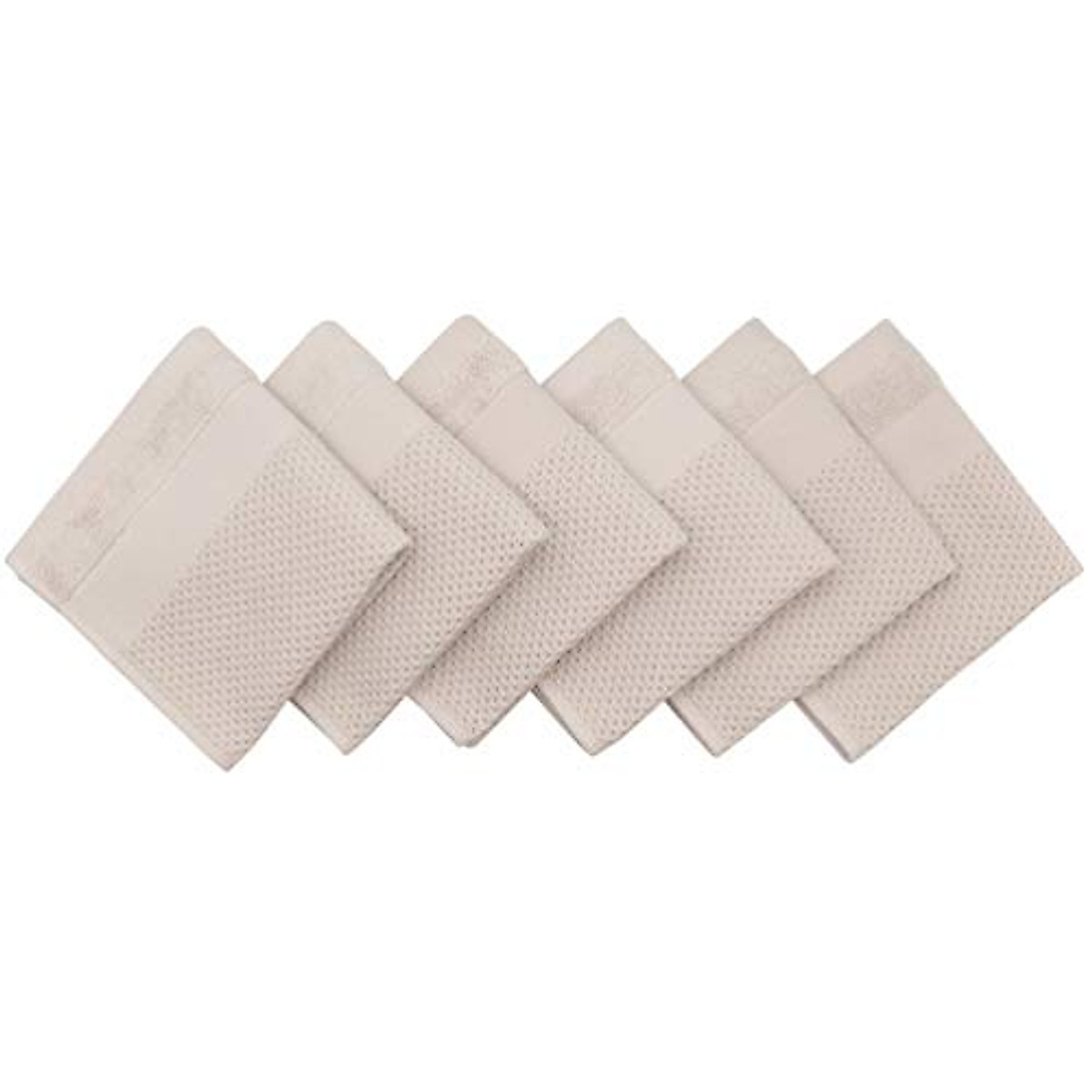 Mia'sDream Cotton Dish Cloths Dish Rags Waffle Weave Kitchen Towel, Soft and Absorbent Dish Towels Hand Towels for Kitchen, 12inchx12inch 6 Pack (Khaki)