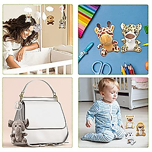 Small Stuffed Animals Bulk, Cute Stuffed Animal Keychains Bulk, Safari Stuffed Animals Plush Toy Elephant Giraffe