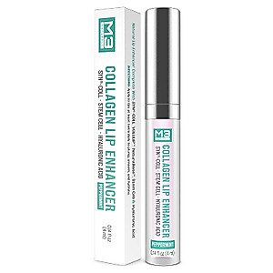 Collagen Lip Plumper Clinically Proven Natural Lip Enhancer for Fuller Softer Lips Increased Elasticity Reduce Fine Lines Hydrating Plump Gloss Lipstick Primer 4 ml (Teal) by M3 Naturals