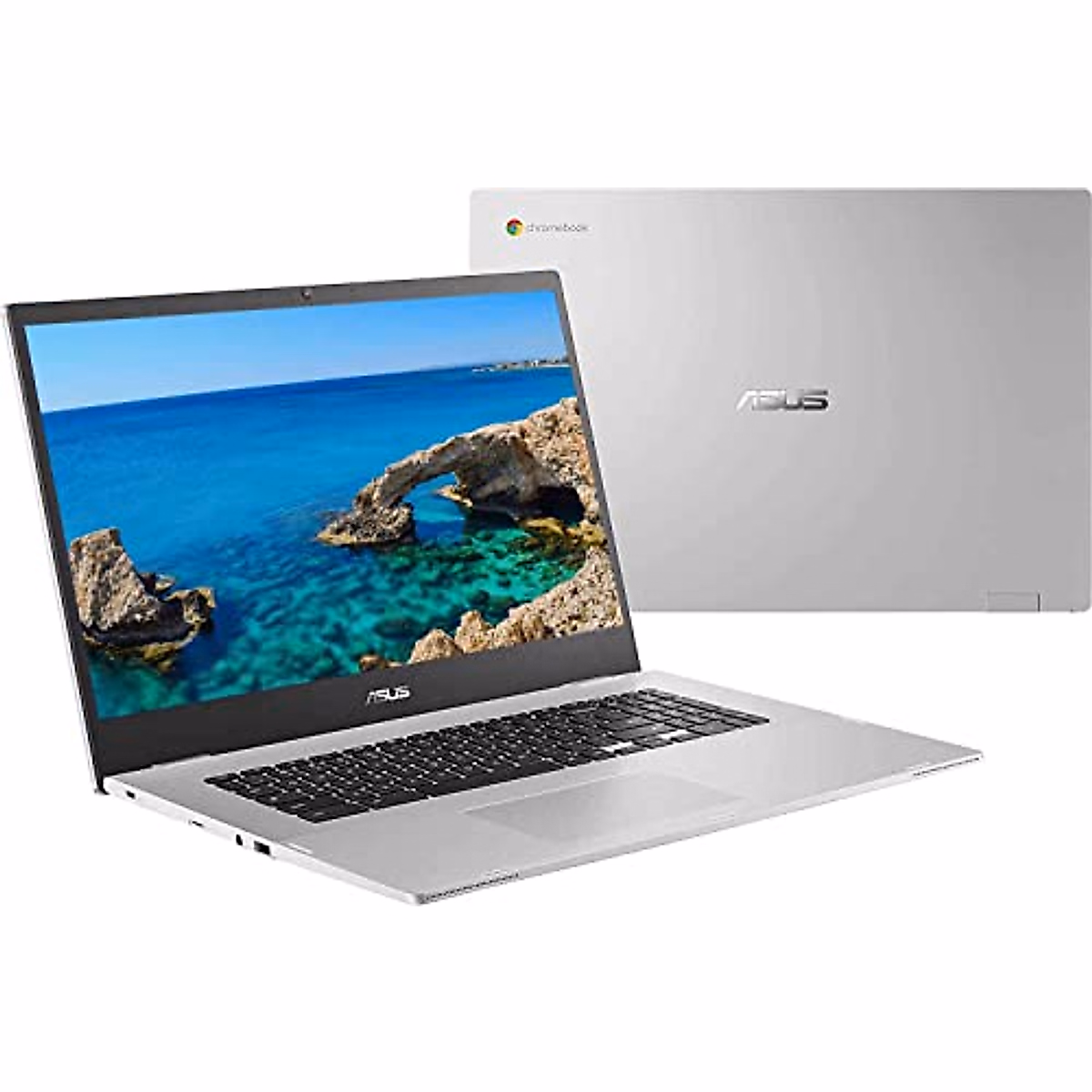 ASUS 2022 Chromebook 17.3 Inch FHD Laptop, Intel Celeron N4500 Up to 2.8Ghz, 4GB DDR4 RAM, 128GB Storage, USB C, Wifi6, 17hours Battery Life, Bluetooth5.2, Webcam, Chrome OS