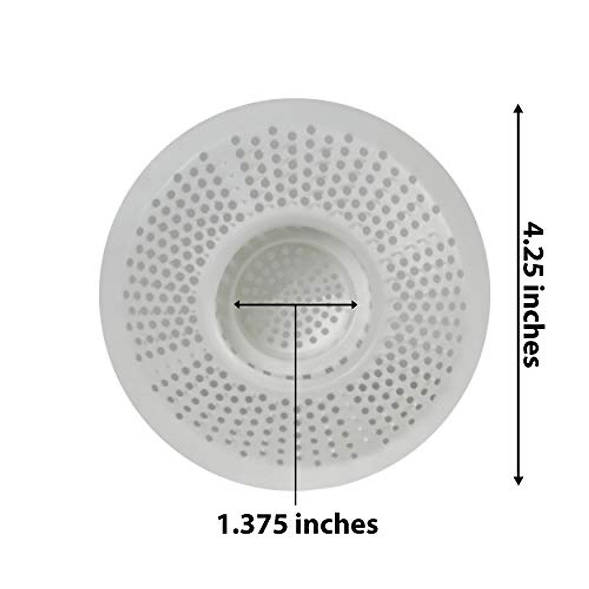 Hairstopper HS3-AMZ Evriholder Plastic Bathtub Drain Protector for Bathtubs & Showers, Pack of 3, White