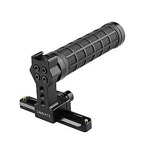 CAMVATE Quick Release Rubber Grip Top Handle with Nato Rail for Blackmagic Pocket Cinema Camera (Black) - 1499