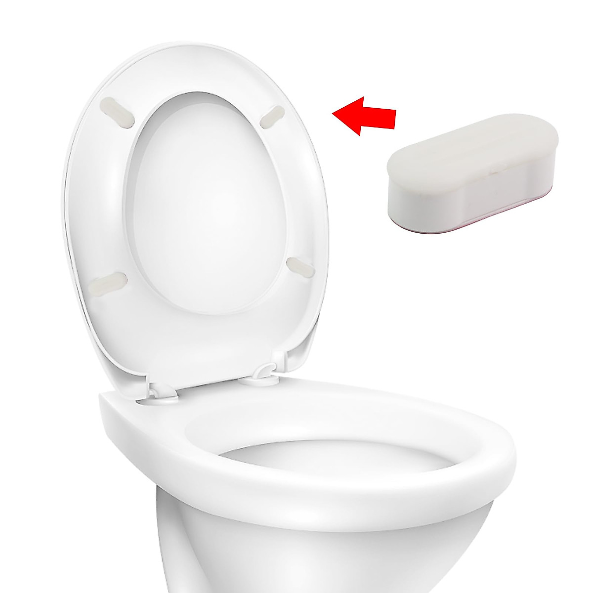 UTALIND 4Pcs Trusted Toilet Seat Bumpers Pads Bumper for Bidet Attachment to Protect Toilet Bowl from Damage, with Strong Adhesive