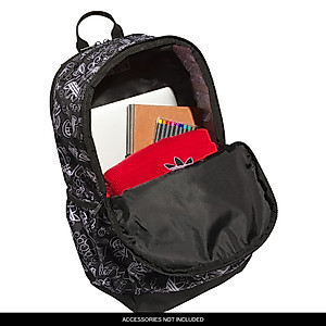 adidas Originals National 3.0 Backpack, Seed Doodle Art Black-White, One Size