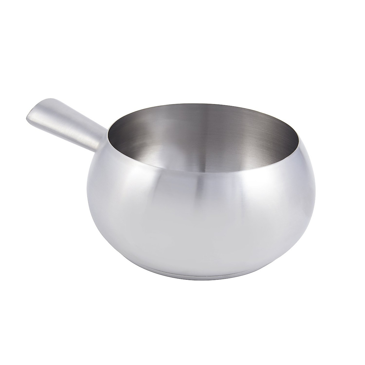 Bon Chef 5150SS Stainless Steel Induction Bottom Fondue Pot with Tapered Handle, 6" Diameter x 4" Height
