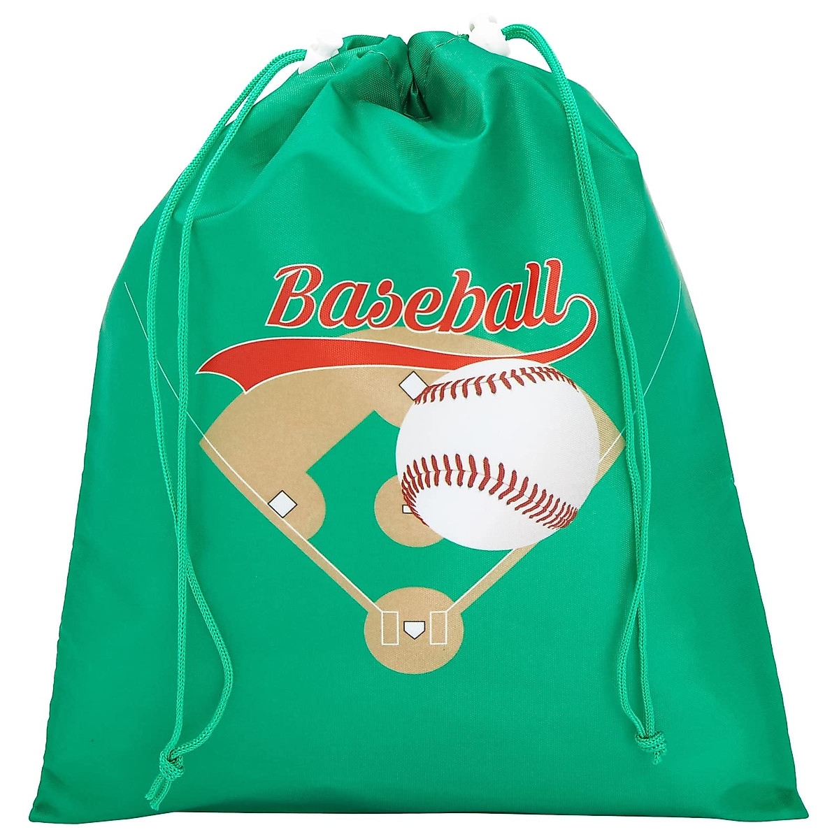 BLUE PANDA Soccer Party Drawstring Favor Bags (12 x 10 in, 12 Pack)