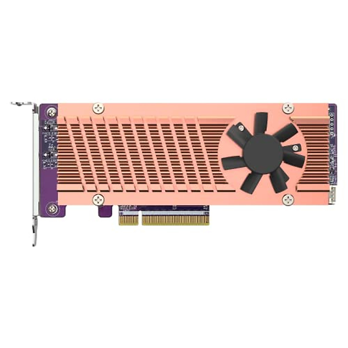 QNAP QM2-2P-384A Dual M.2 PCIe SSD Expansion Card, Supports up to Two M.2 2280/22110 Form Factor M.2 PCIe (Gen3 x4) SSDs, PCIe Gen3 x8 Host Interface, Low-Profile Bracket pre-Loaded, 2 x SSD