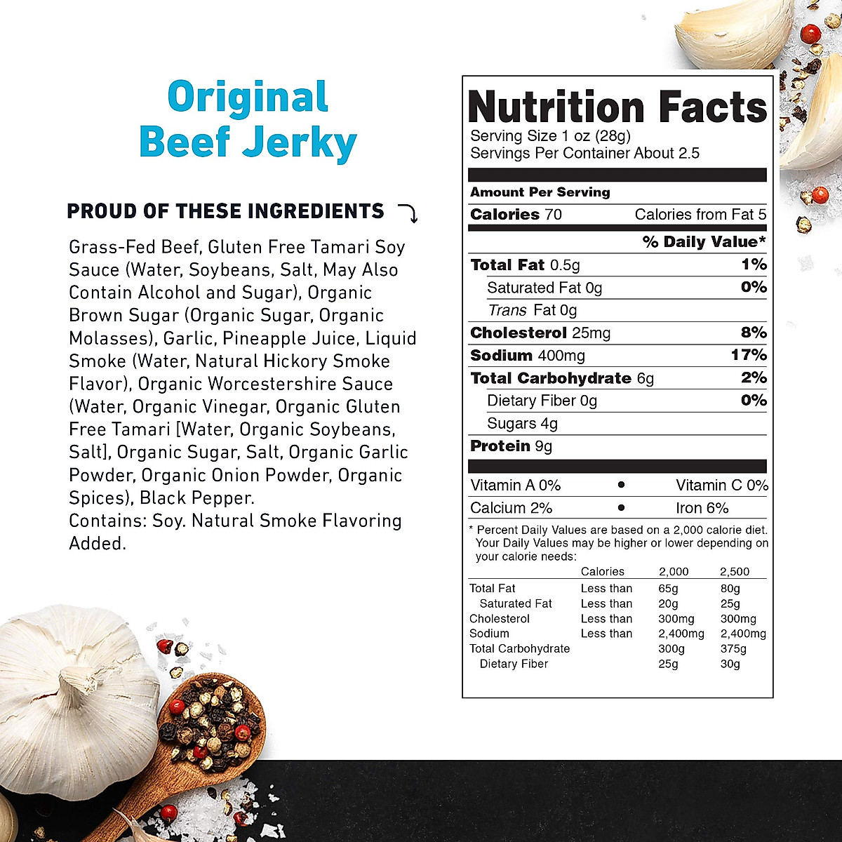Beef and Turkey Jerky Variety Pack by Country Archer, 6 Flavors, 100% Grass Fed, 100% Natural, High Protein Snacks, 2.5 Ounces, 6 Pack (Packaging May Vary)