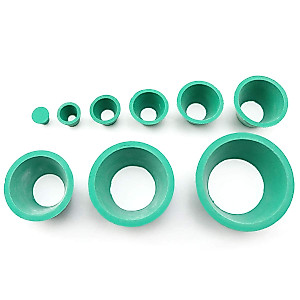 MEETOOT Suction Bottle Pad Silicone Funnel Holder Kit 9 in 1 Buchner Funnel Flask Adapter Green Rubber Filter Gasket Seal Ring Tapered Collar