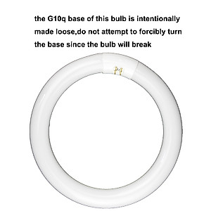 CHKADAWA FC9T9 9 inch Circline Light Bulbs T9 30W, FCL30 Circular Fluorescent Lamp Round 30 Watts Bulb Replacement for Ceiling Fan Fixture, Daylight DL 6500K, G10q 4 Pin Base, 2 Pack