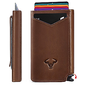 Bigant Mens Slim Wallet Card Holder, Aluminium Money Clip Wallet fot Gift Men 8 Cards,RFID Blocking