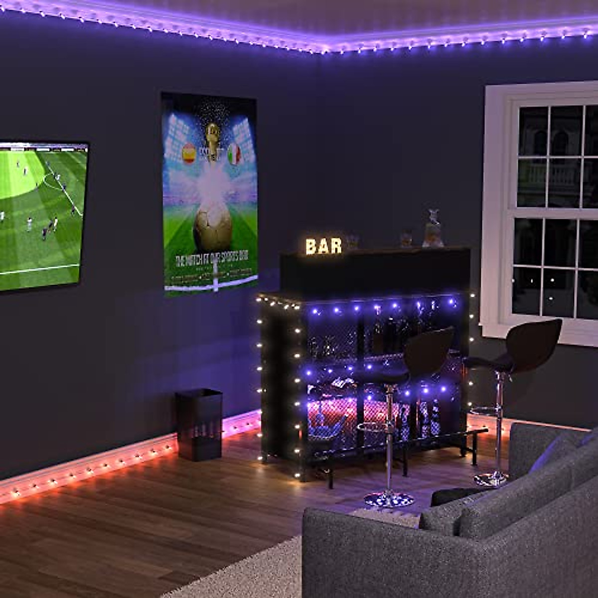 GDLF Home Bar Unit Mini Bar Liquor Bar Table with Storage and Footrest for Home Kitchen Pub (Brown)