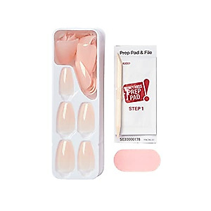 KISS imPRESS Color Press-On Nails Polish-Free Manicure Set, ‘Serendipity’, 30 Chip-Proof, Smudge-Proof Fake Nails