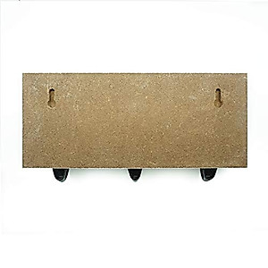 Hanna Roberts Decorative Key Holder & Dog Leash Hook Wall Mount for Entry Way, Kitchen, & Mudroom, His Hers & Paw Print Triple Hook, 10" x 2" x 5"