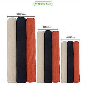 UKELER Montessori Mat for Nursery Preschool Kindergarten Soft Baby Play Mat Cotton Working Rug for Toddlers Babies Children, 27.5''×43.3'', Off-White