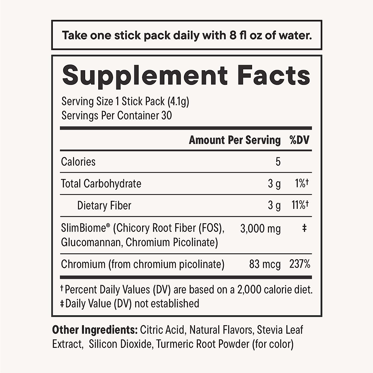 Daily Nouri FeelFull Prebiotic Fiber Drink Mix with Glucomannan & Chromium | for Natural Feeling of Fullness, Appetite & Cravings Support, Gut Microbiome & Metabolic Health | 30 Stick Packs