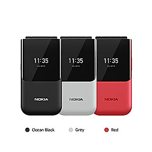 Nokia 2720 Flip Dual-SIM 4GB ROM + 512MB RAM (GSM Only | No CDMA) Factory Unlocked 4G/LTE Keypad Phone - (Gray) - International Version