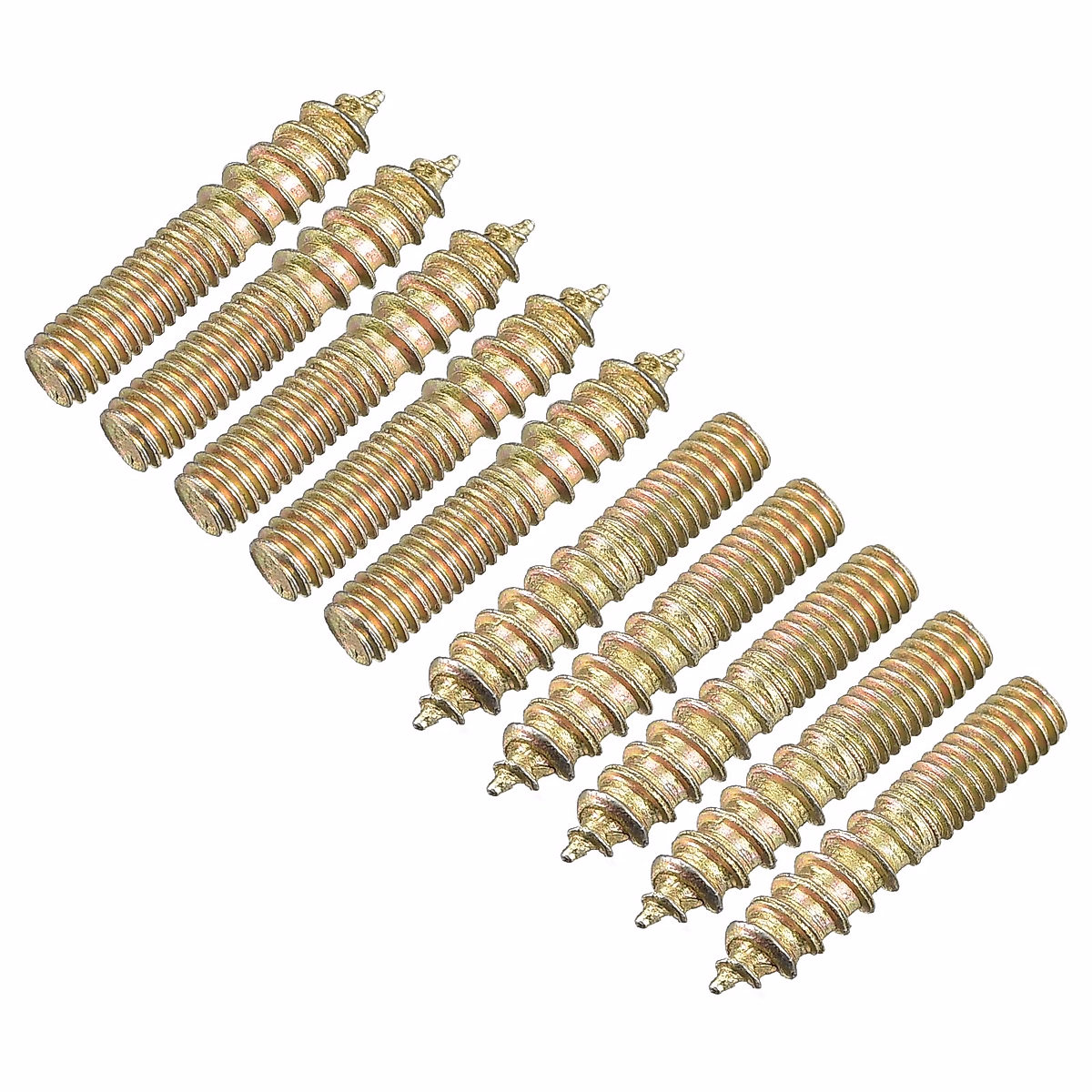 uxcell M4x20mm Hanger Bolts, 120pcs Double Ended Thread Dowel Screws for Wood Furniture Connecting