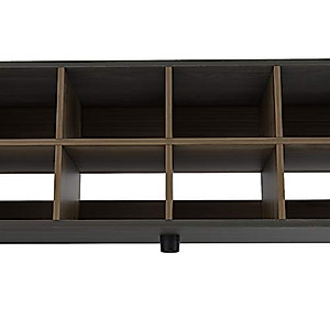 Tuhome 40-inch Wide Entryway Storage Unit, 8 Shoe Capacity, Carbon Espresso